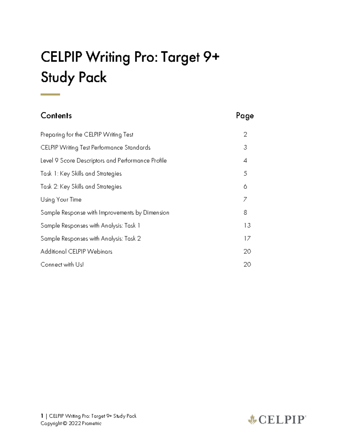 CELPIP Writing Pro: Target 9 Study Pack Overview and Strategies - Studocu
