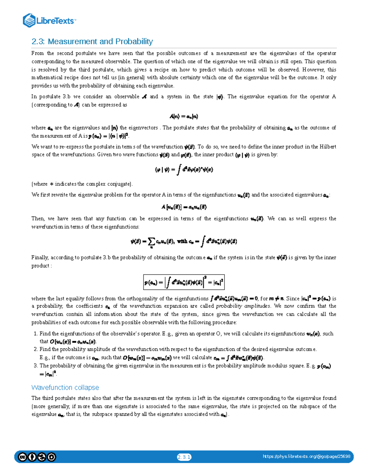 Measurement and Probability in Quantum Mechanics (QM 2.3) - Studocu