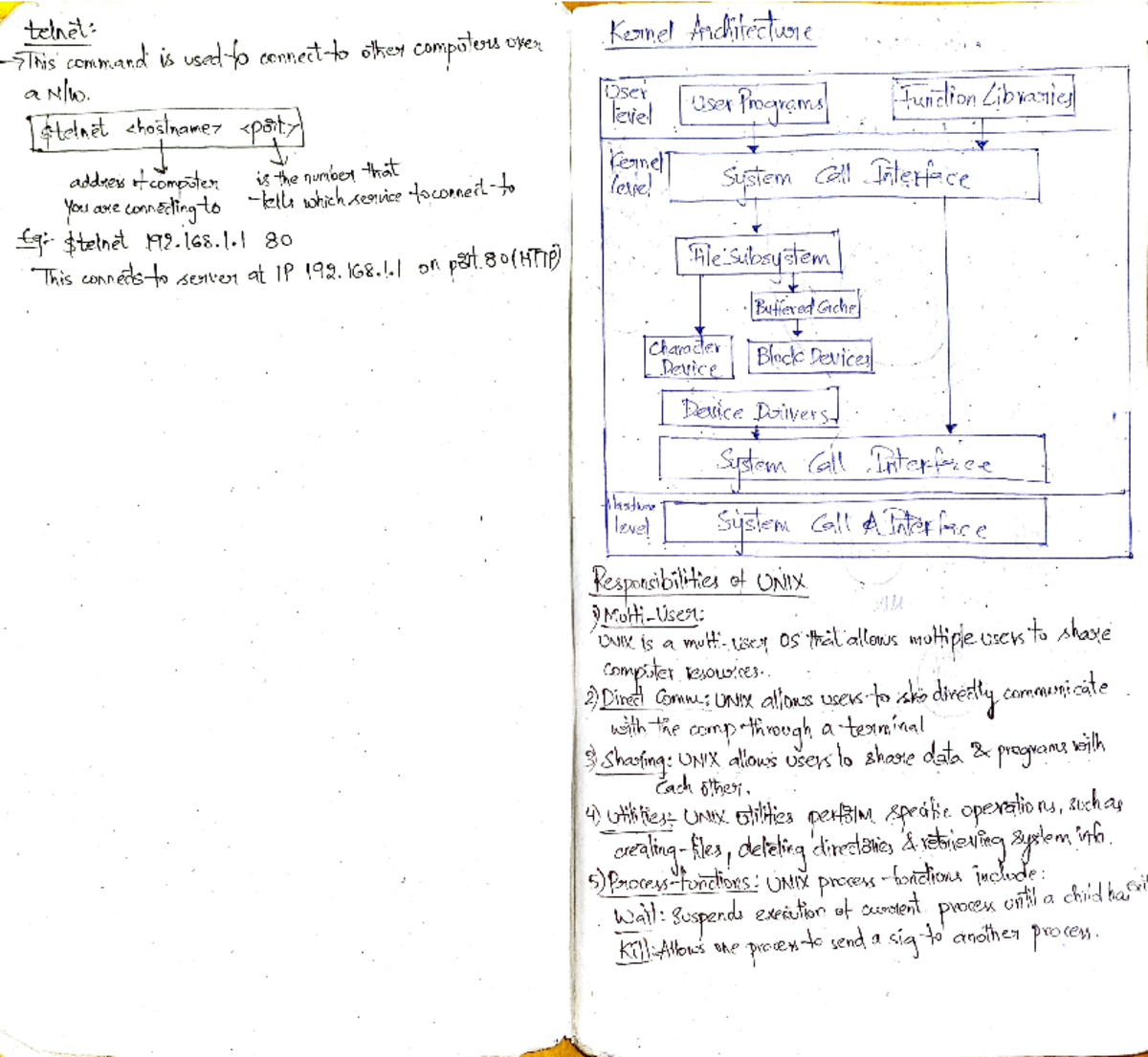 UNIX System Architecture Notes - CS101 Lecture PDF - Studocu