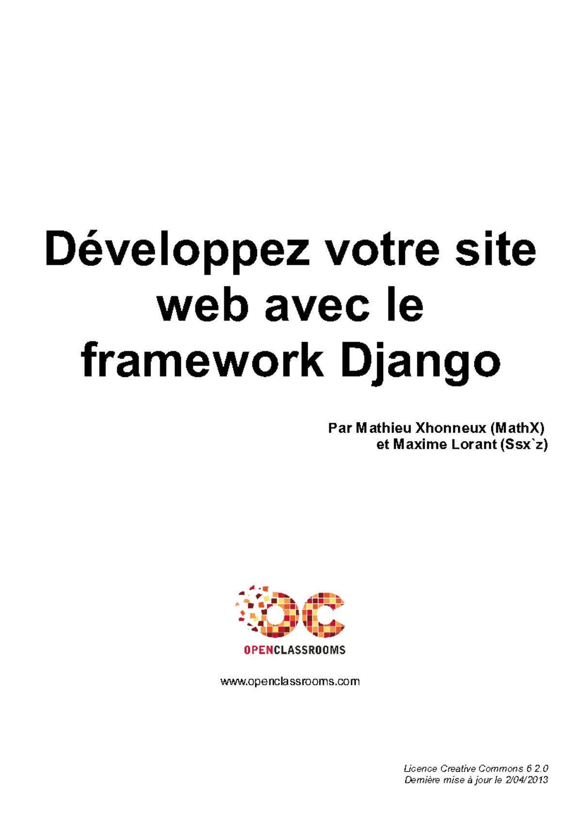 developpez votre site web avec le framework django - Développez votre ...
