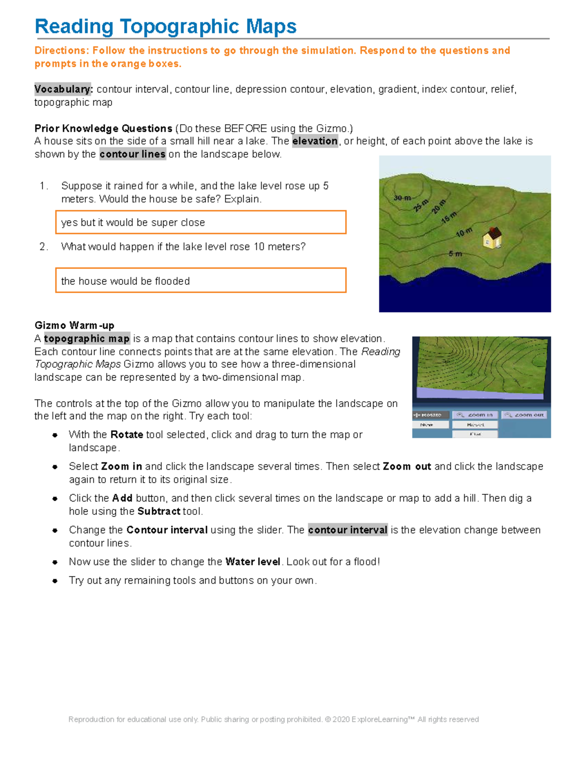 Reading Topographic Maps Exploration - Reading Topographic Maps ...