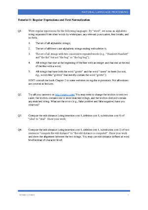 CZ/CE4045 Natural Language Processing Summary - Natural Language ...
