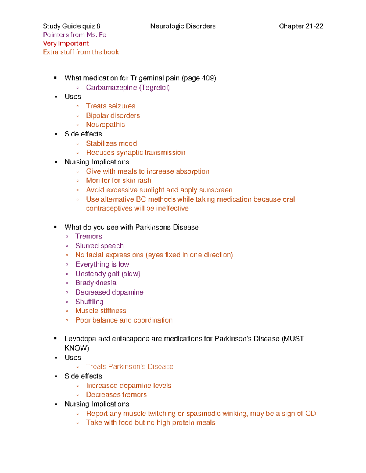 Study guide quiz 8 - Pointers from Ms. Fe Very Important Extra stuff ...