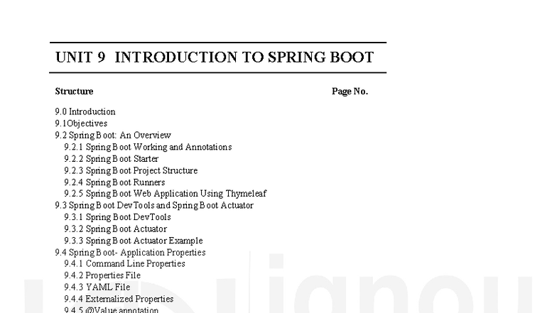 UNIT 9: INTRODUCTION TO SPRING BOOT - FS-Springboot Overview and Features - Studocu