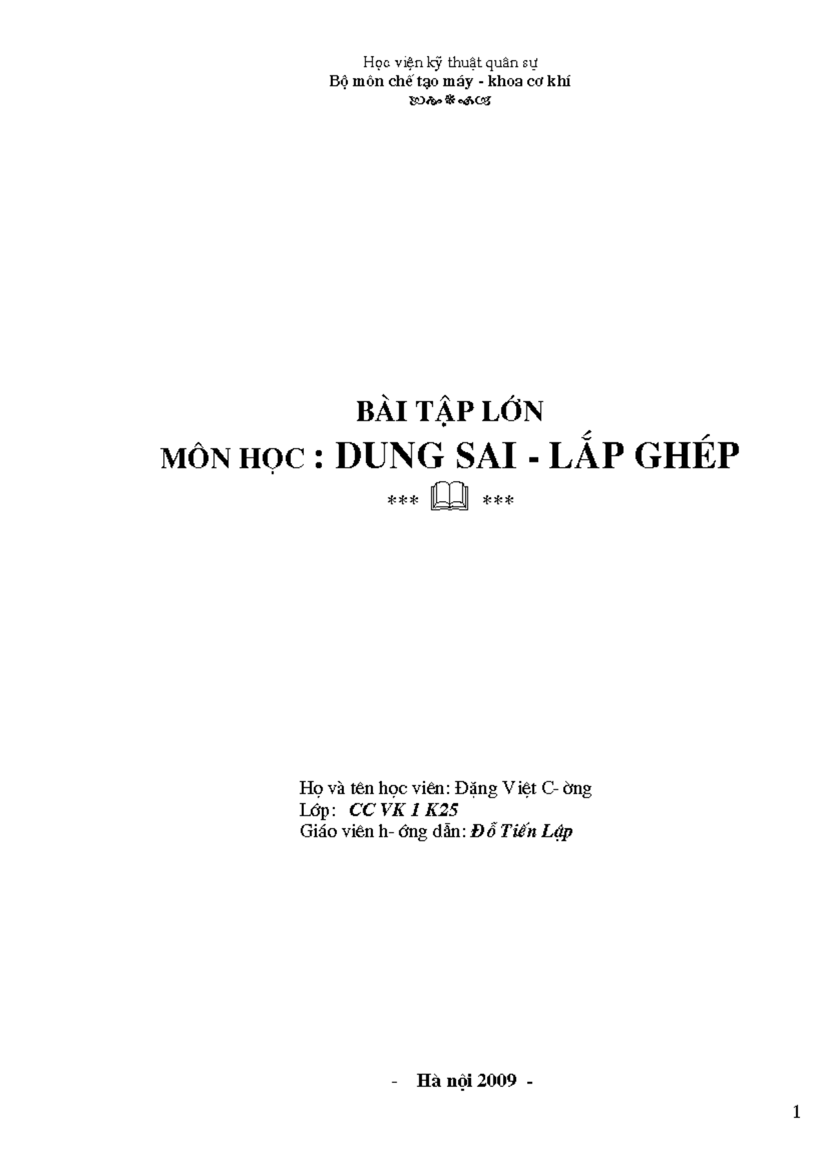 01 - tẢI XUỐNG - Häc viÖn kü thuËt qu©n sù Bé m«n chÕ t¹o m ̧y - khoa c ...