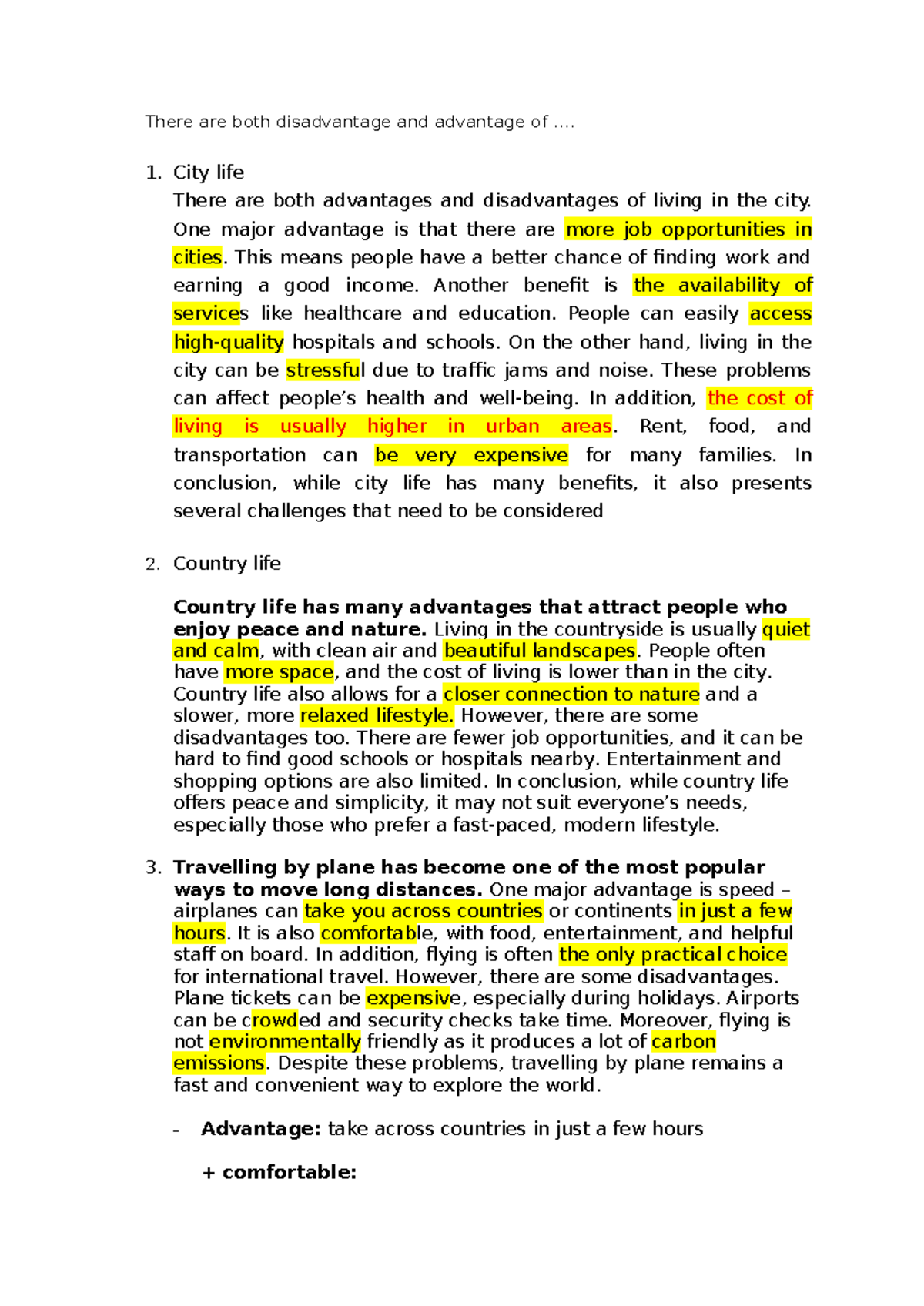 Advantages and Disadvantages of City and Country Life: A Comparative ...