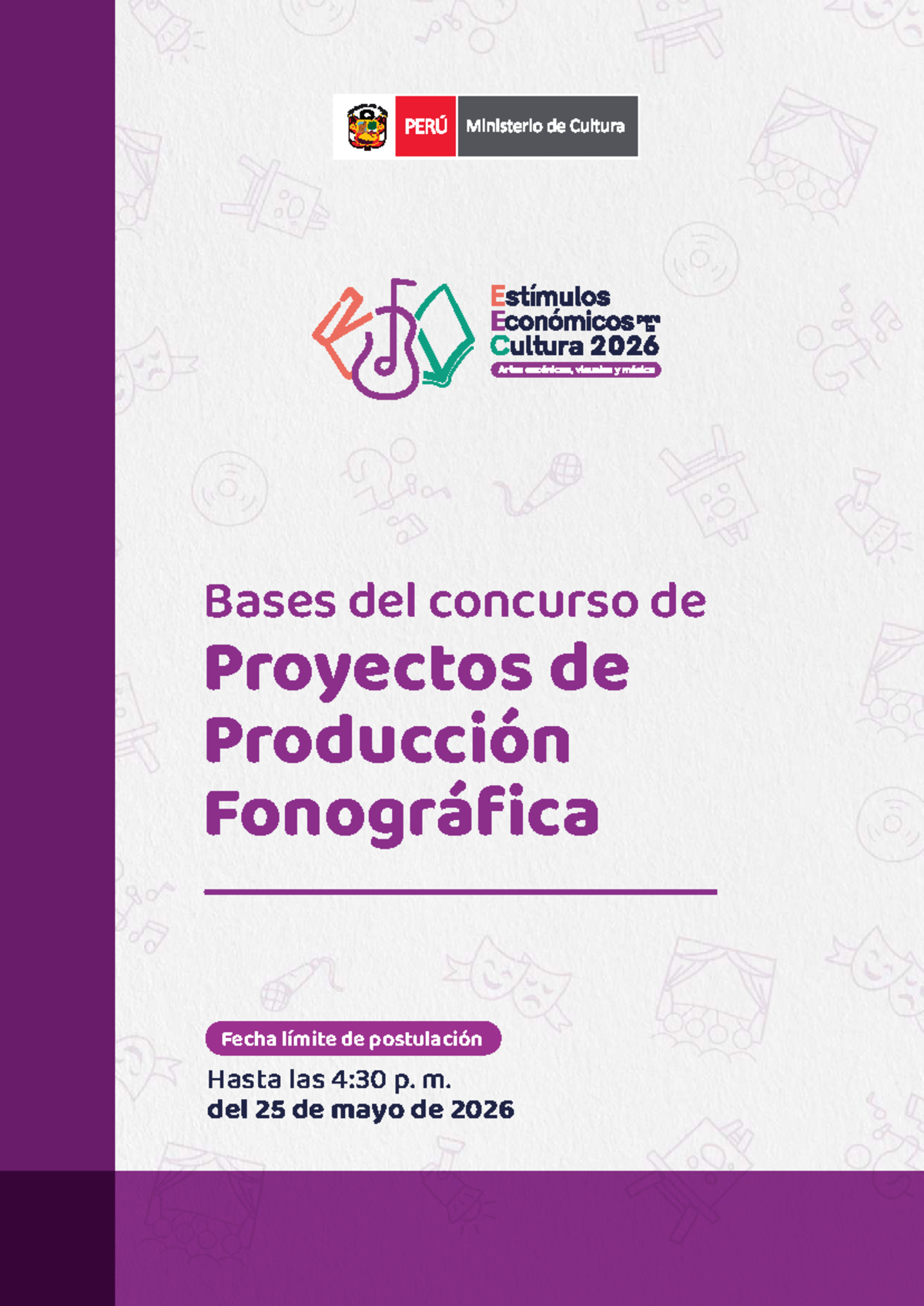 Bases del Concurso de Proyectos de Producción Fonográfica 2026 - Studocu