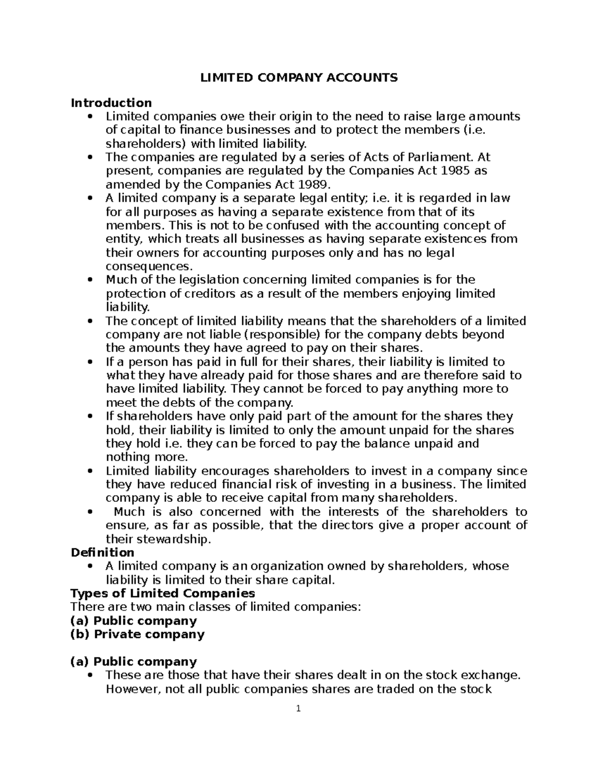 Limited Company Accounts Overview: Structure & Financial Statements ...