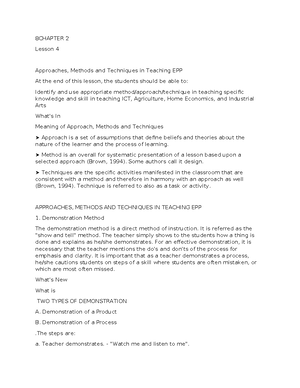 Lesson 4 EPP Handouts - NOTES - LESSON 4: ELEMENTS & PRINCIPLES OF ...