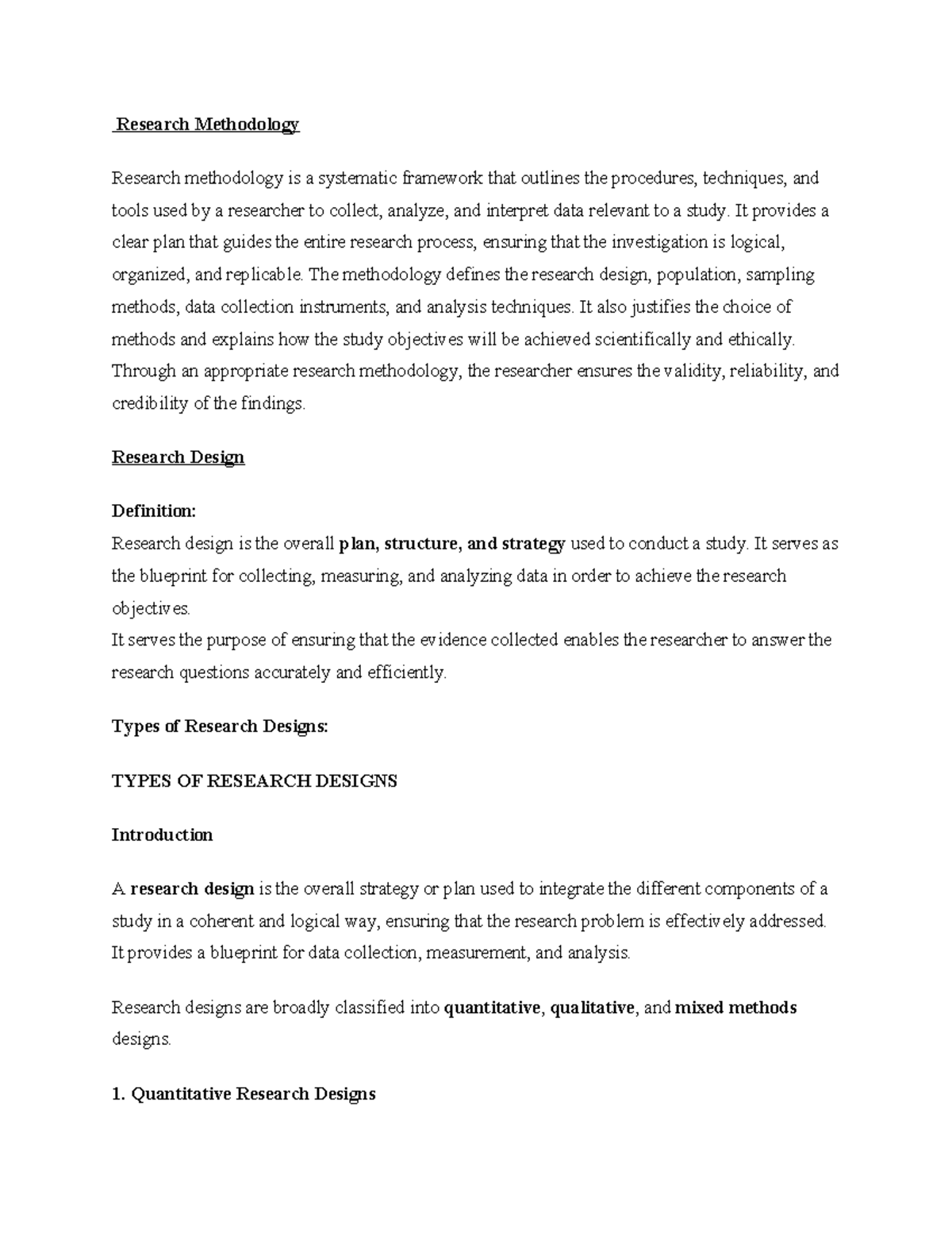 Research Methodology Notes: A Comprehensive Guide to Research Design ...