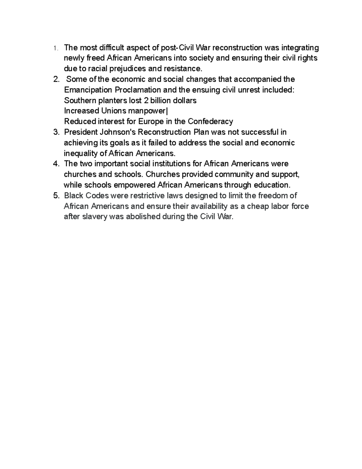 U5 Critical Thinking Questions - 1. The most difficult aspect of post ...