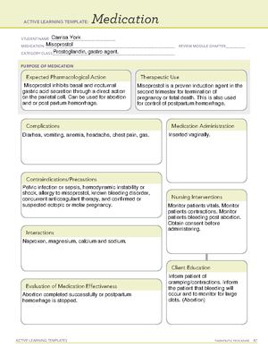 Medtemp timolol - ATI medication/system template - ACTIVE LEARNING ...