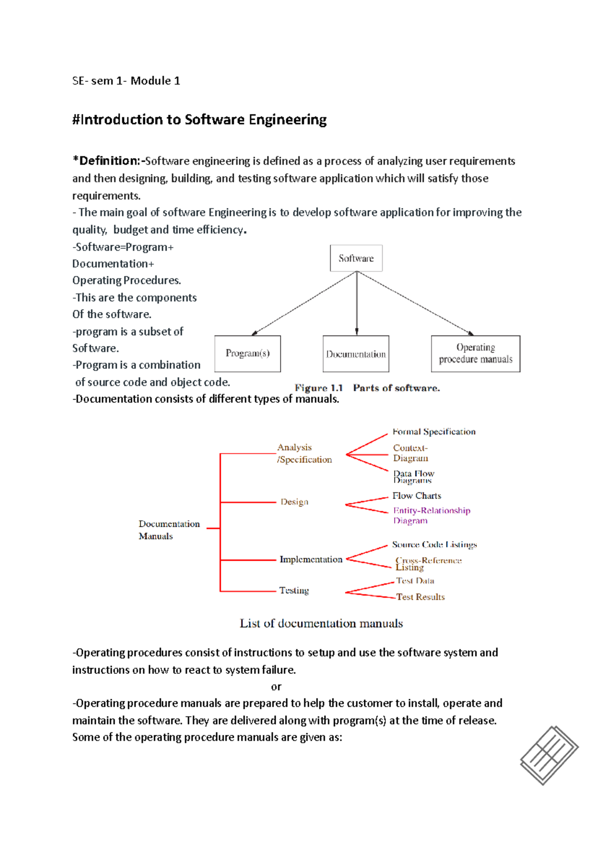 SE- Full module note - Summary Software Engineering And Object Oriented ...