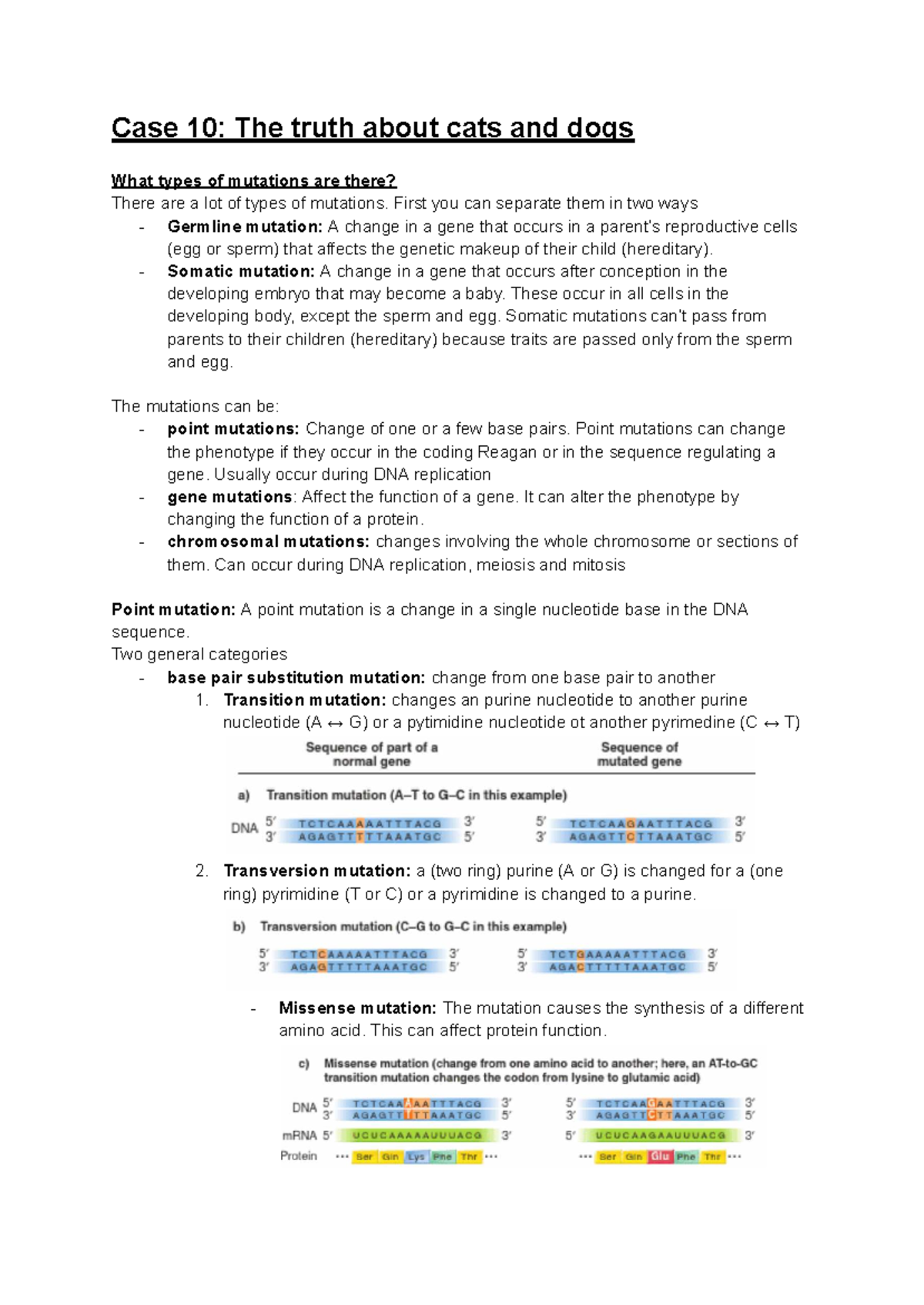 Case Study 10: Understanding Mutations and Phylogenetics - Studeersnel