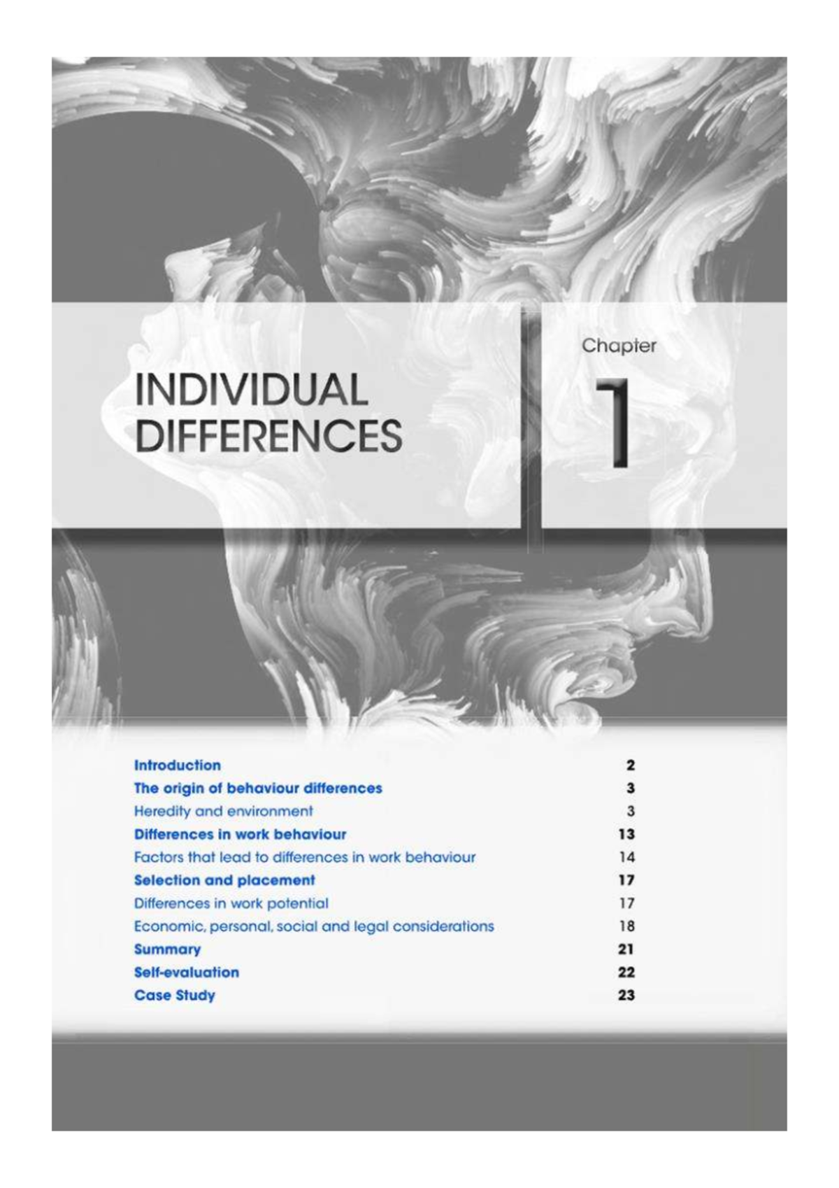 Chapter on Individual Differences in Behavior - Studocu