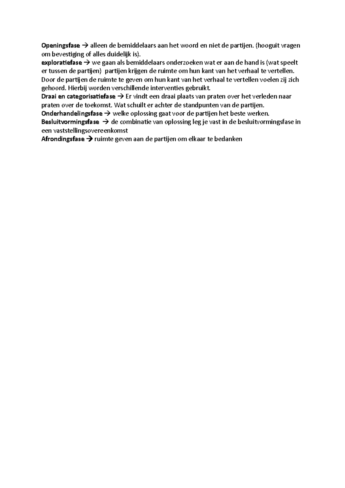 Bemiddelen in het bestuursrecht: Fasering van het Proces en ...