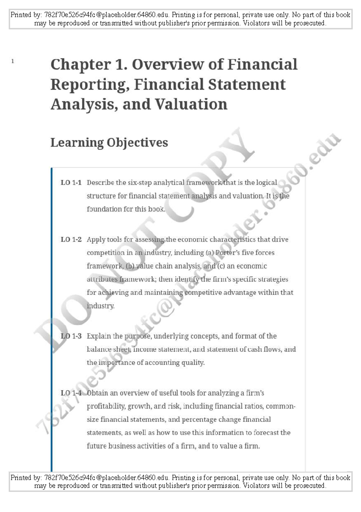 Financial Reporting & Statement Analysis for Valuation Overview - Studocu