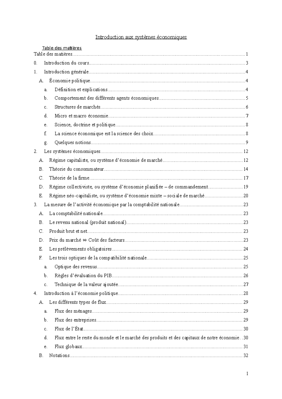 Systèmes Économiques : Concepts et Théories Fondamentaux - Studocu