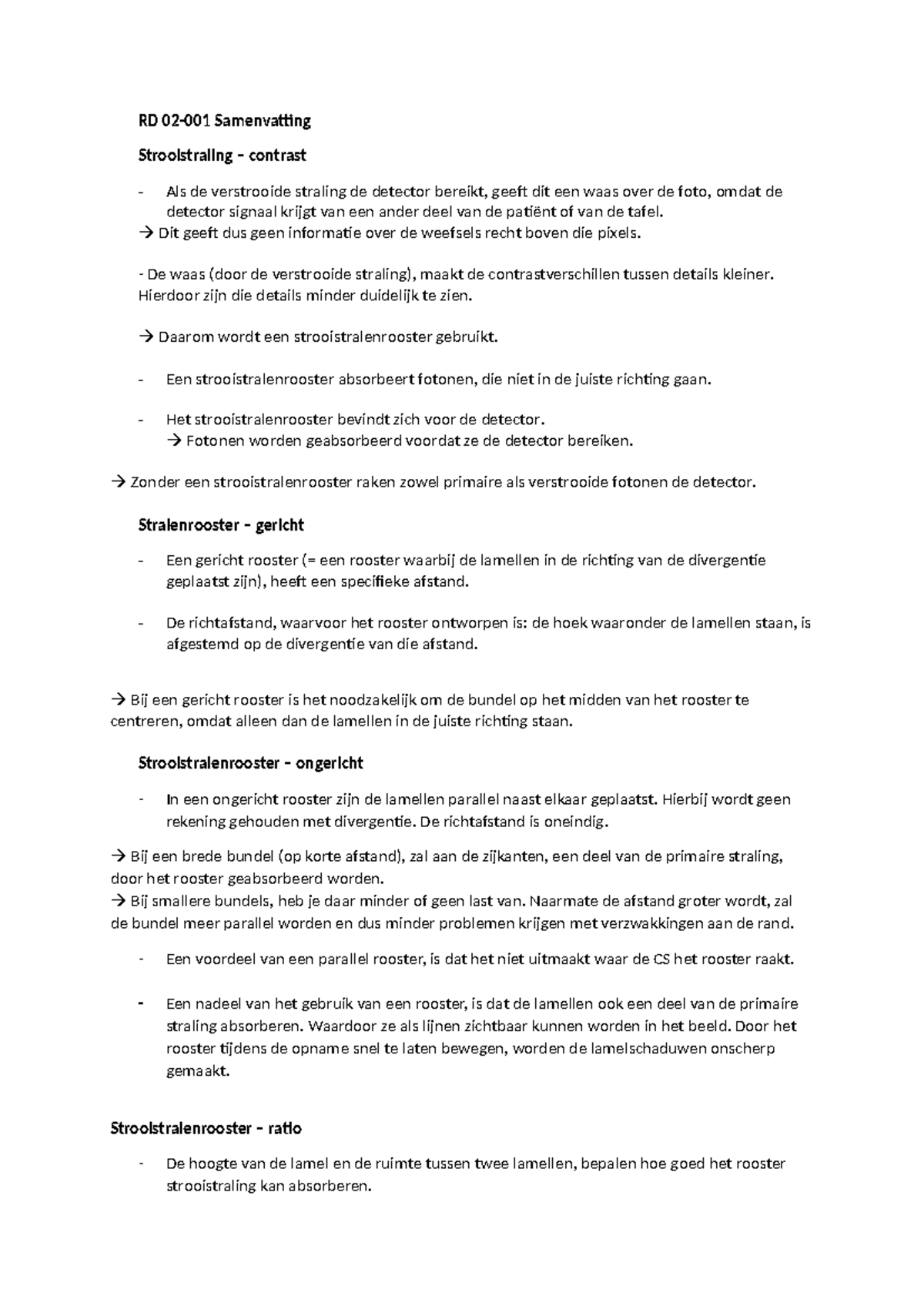 Samenvatting van Strooistraling en Roosterfactoren in RD 02-001 ...