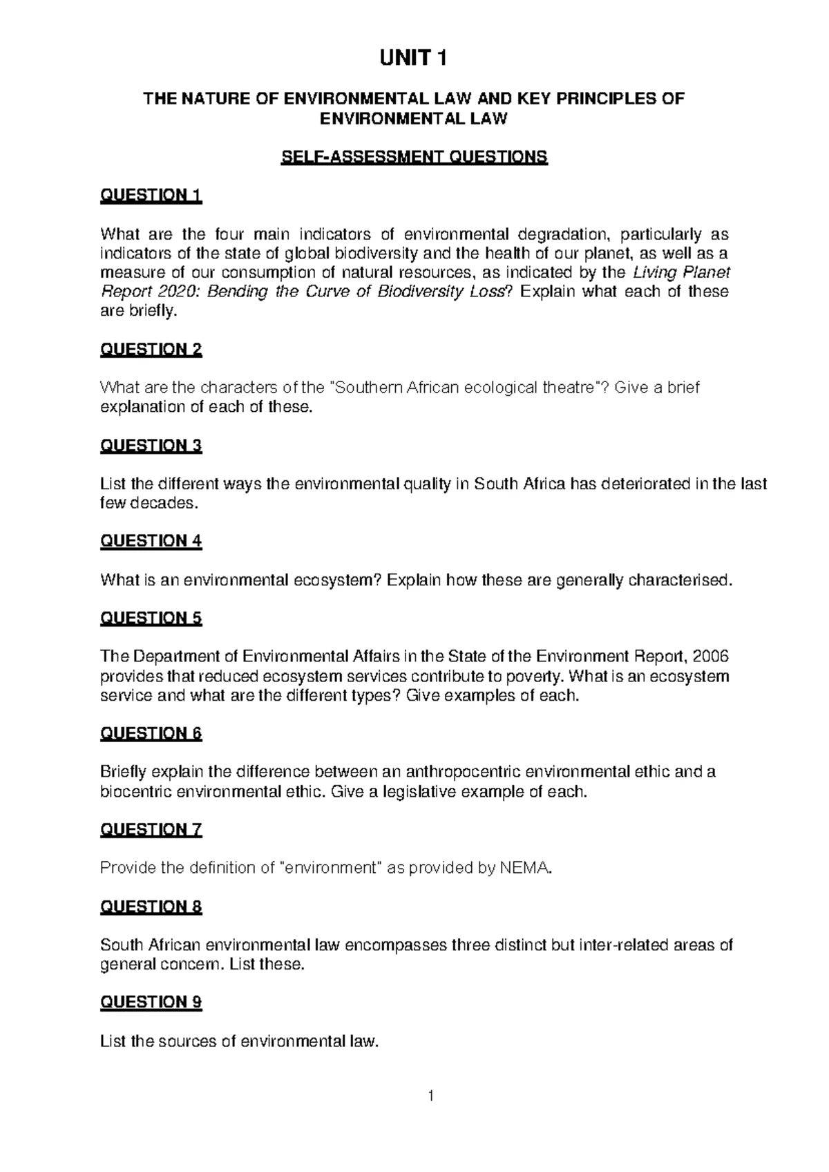 National Environmental Management Act 107 of 1998 as amended - National ...