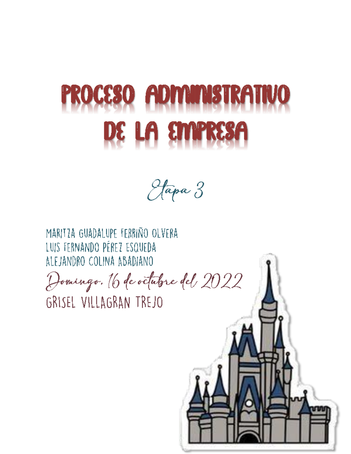 A5 ALM - proceso administrativo de Disney - Etapa Domingo, 16 de ...