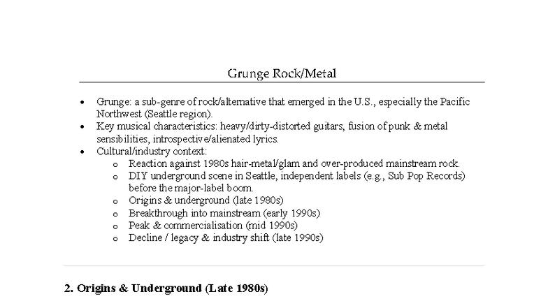 The Evolution of Grunge Music: From Underground to Mainstream Success ...