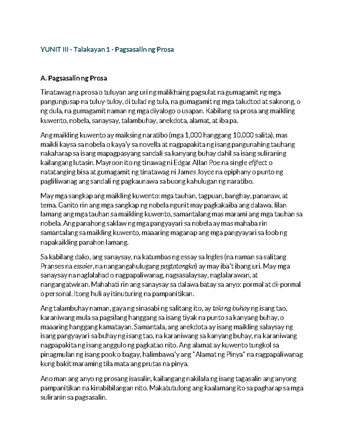 Checklist - GOOD - Bachelor of Secondary Education - Department Of ...