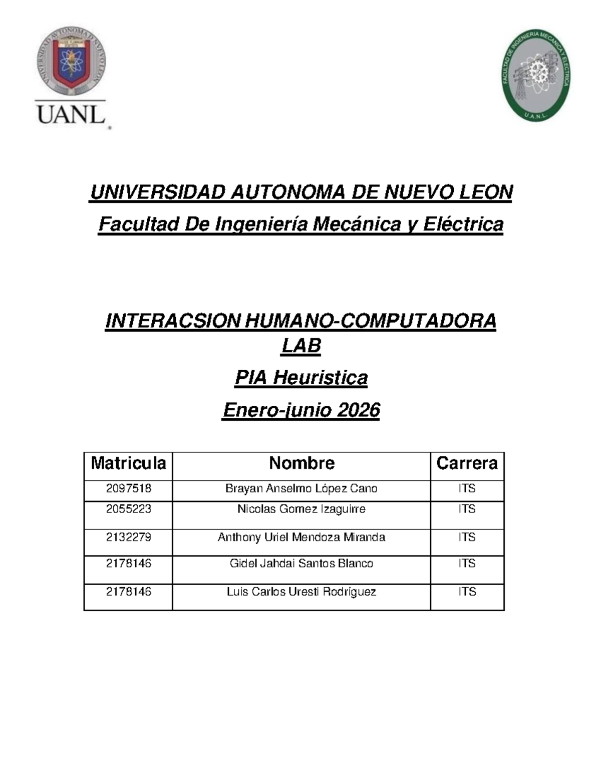 Reporte PIA Heurística - Equipo 3 - UANL Ingeniería 2026 - Studocu