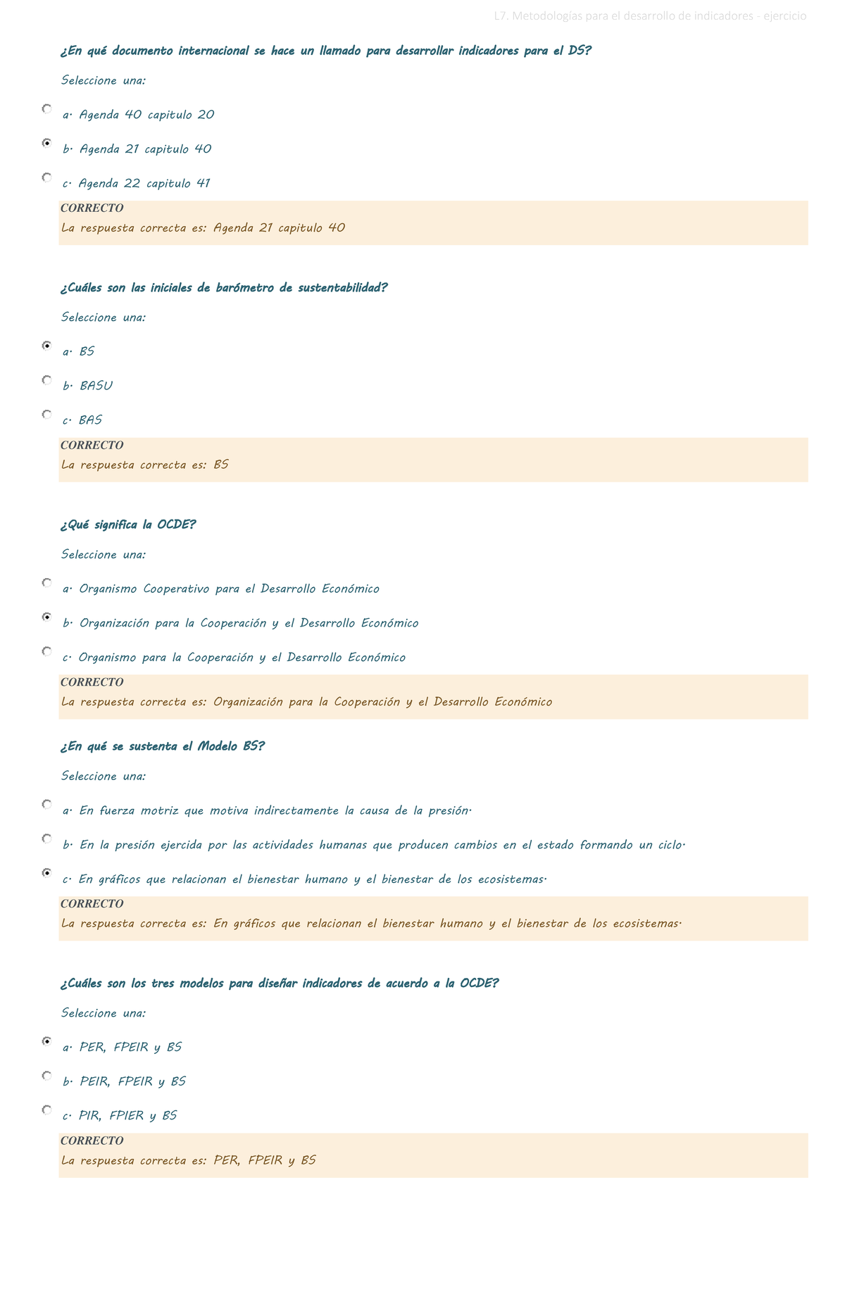 L7. Metodologías Indicadores para Desarrollo - Ejercicio de Prueba - Studocu