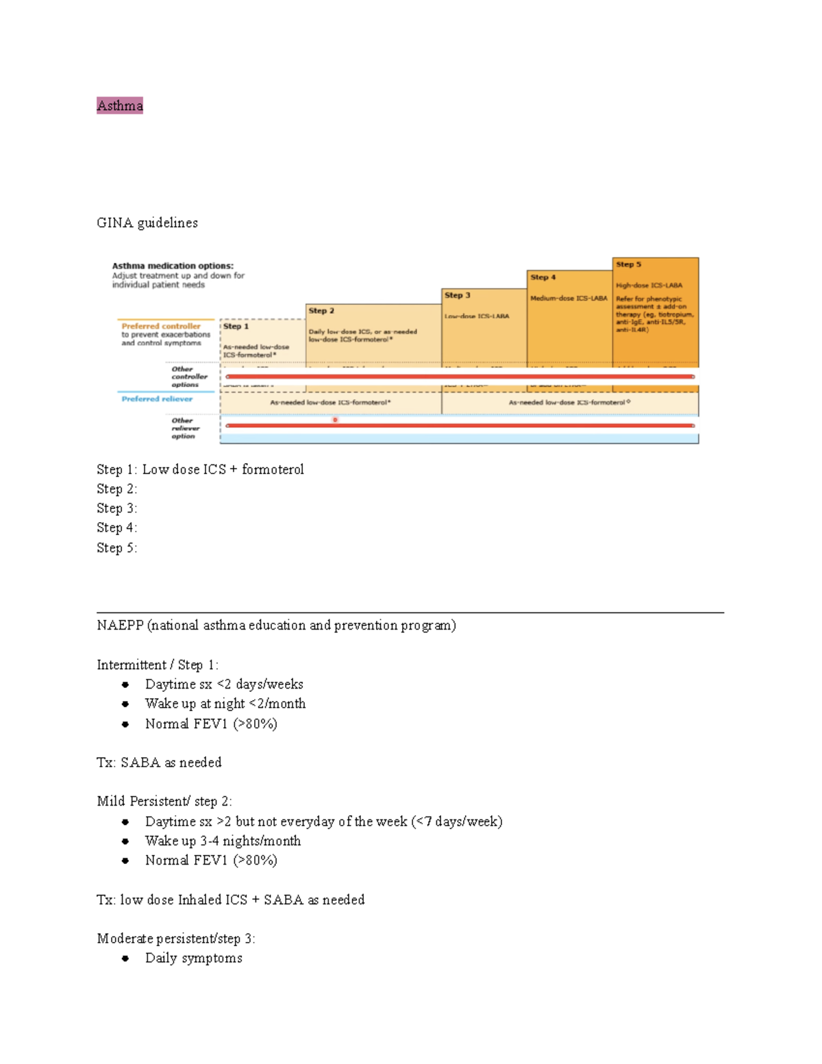 COPD Management and Assessment Notes for PHAR 345 Final Exam - Asthma ...