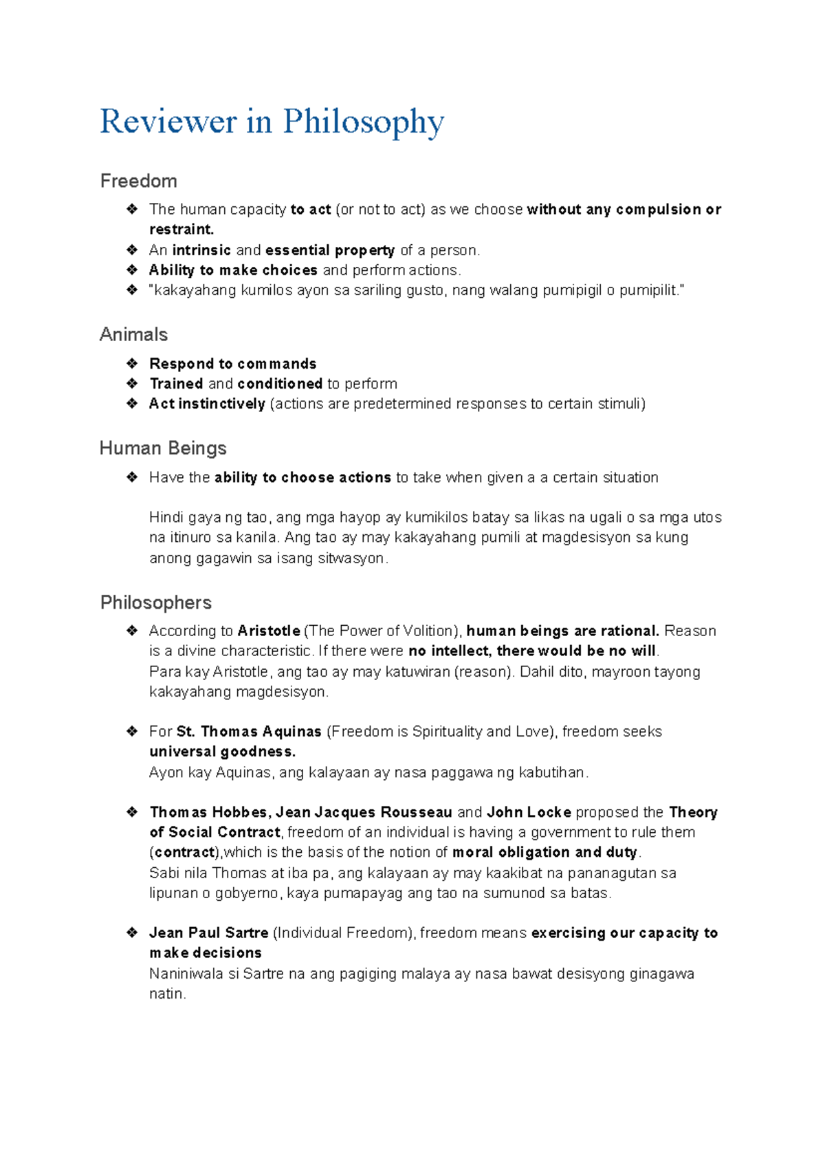 Reviewer in Philosophy: Concepts of Freedom and Authenticity - Studocu