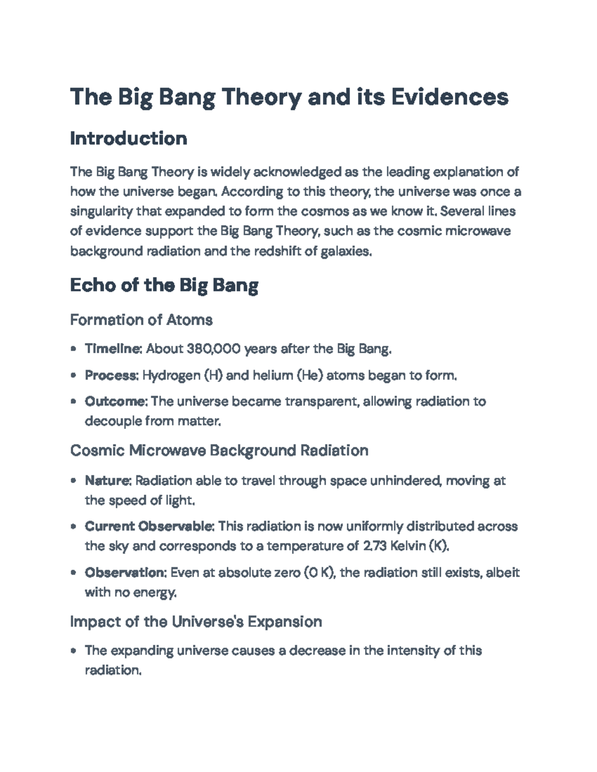 The Big Bang Theory: Evidence, Expansion, and Cosmic Insights - The Big ...