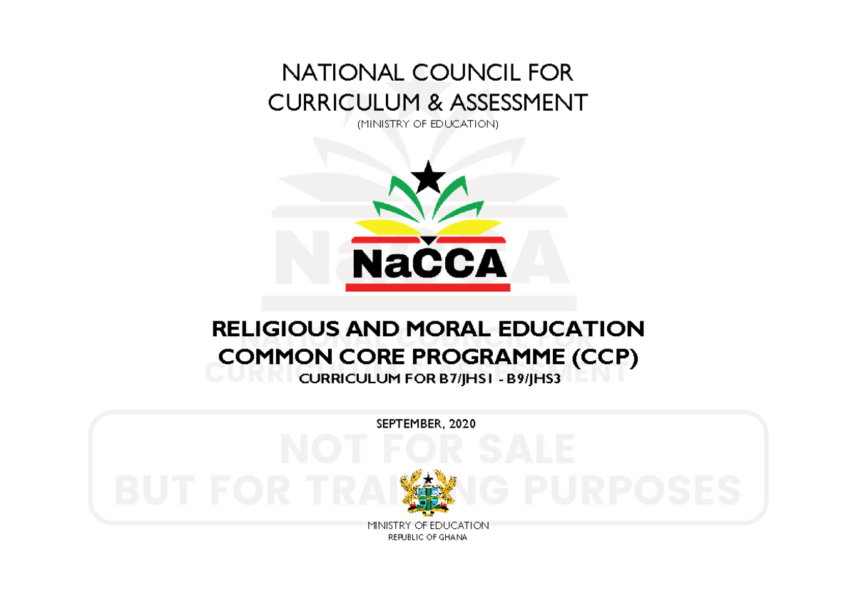 RME Curriculum: Study Materials for CCP B7-B9/JHS (2020) - Studocu