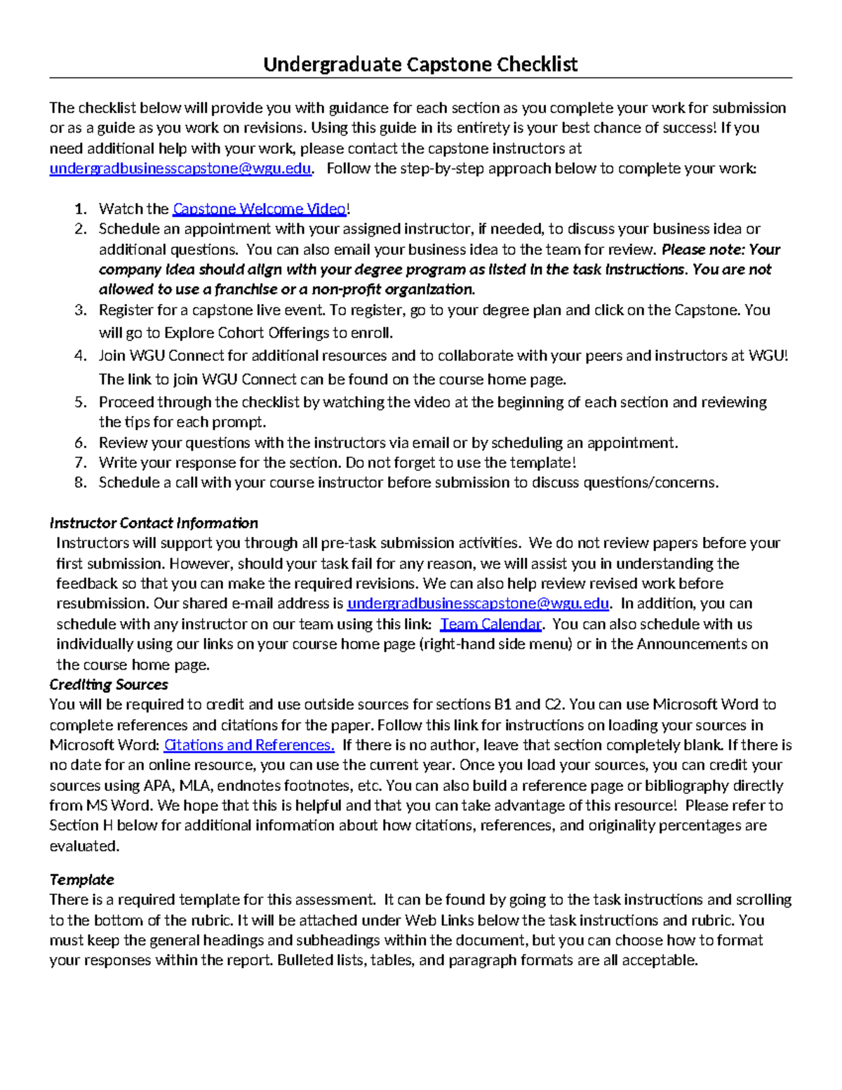 Undergrad Capstone Checklist: Essential Steps for Successful Submission ...