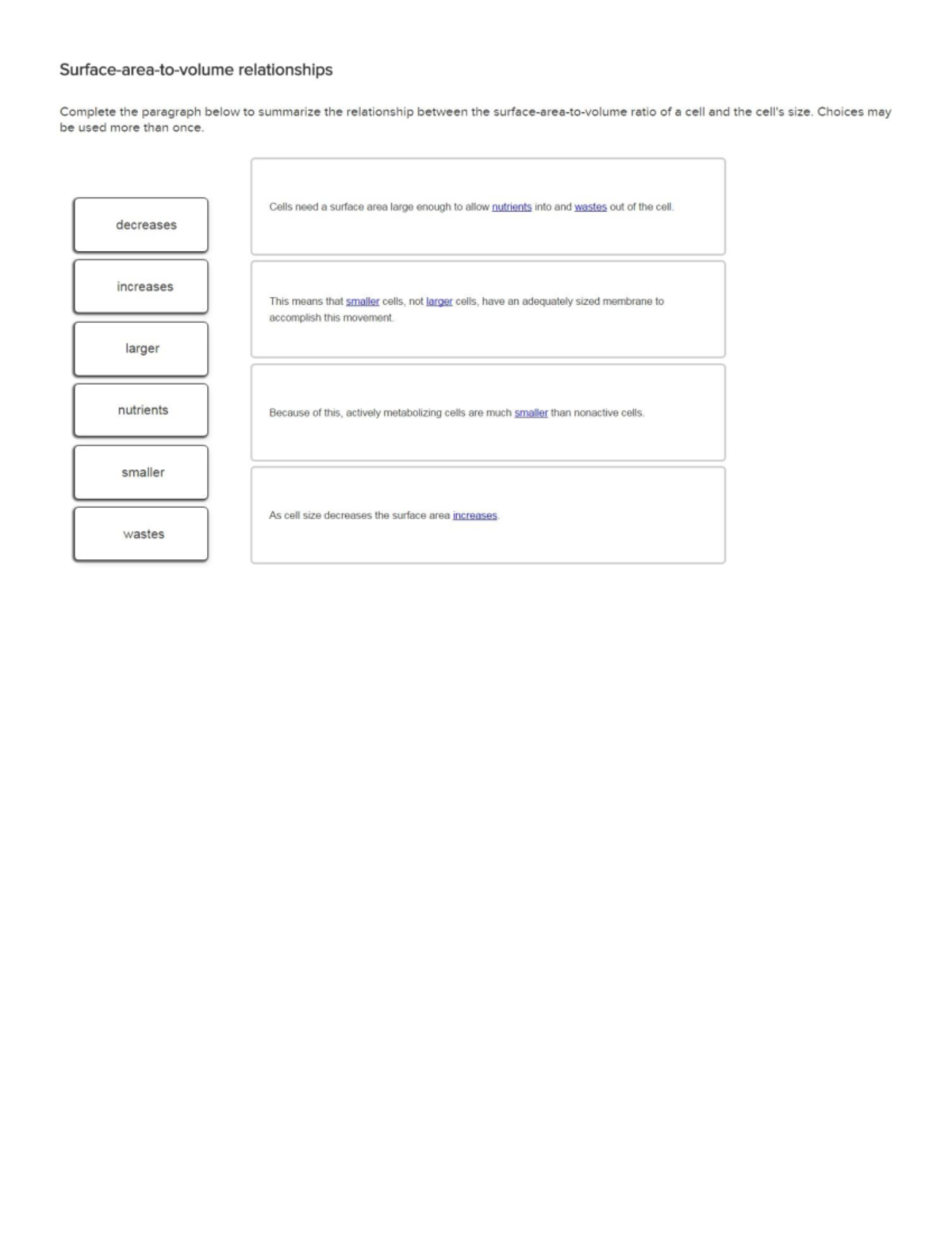 Biology 101: McGraw Hill Education Connect Chapter 4 Homework Summary ...