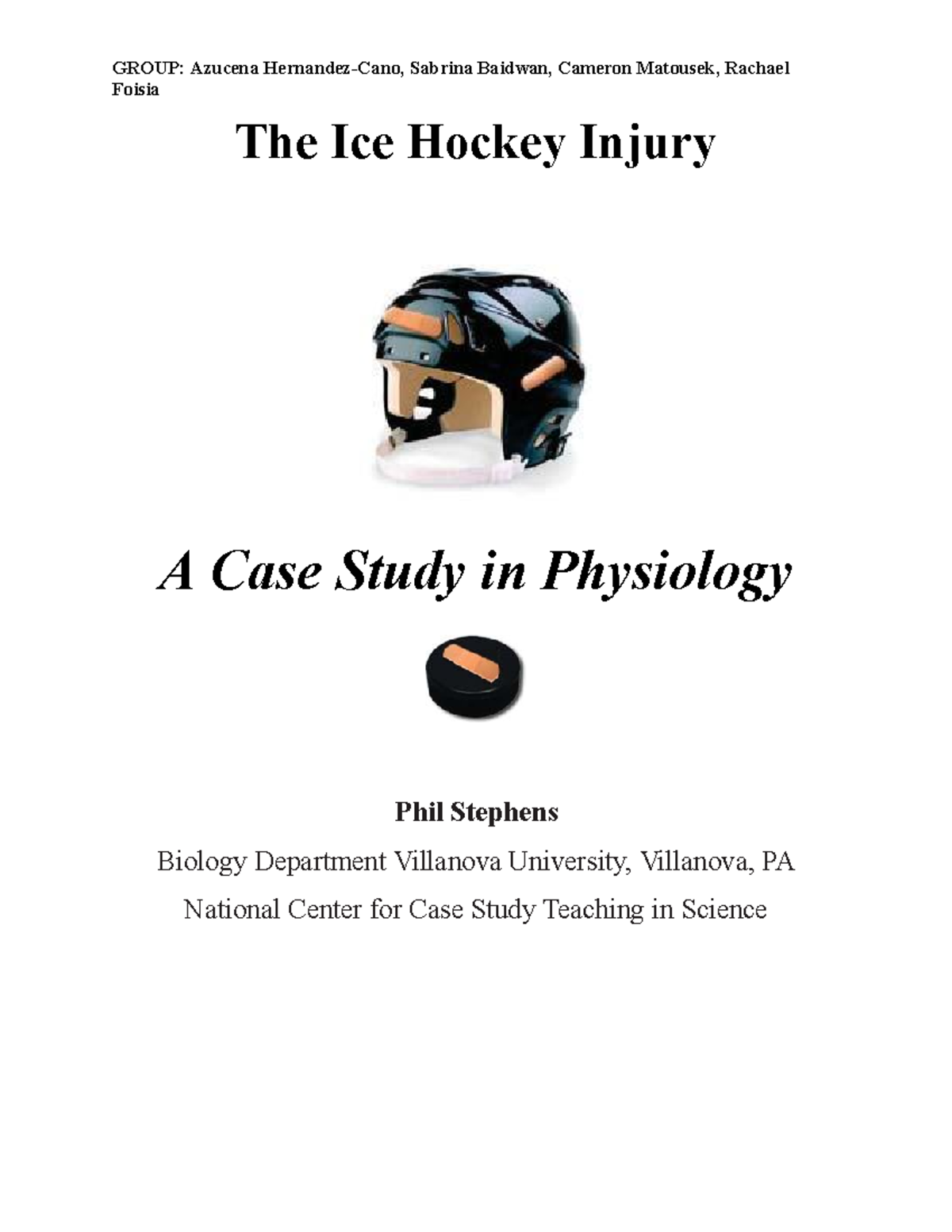 Case Study: Ice Hockey Injury Analysis - PHYS 101 SP20 - Studocu