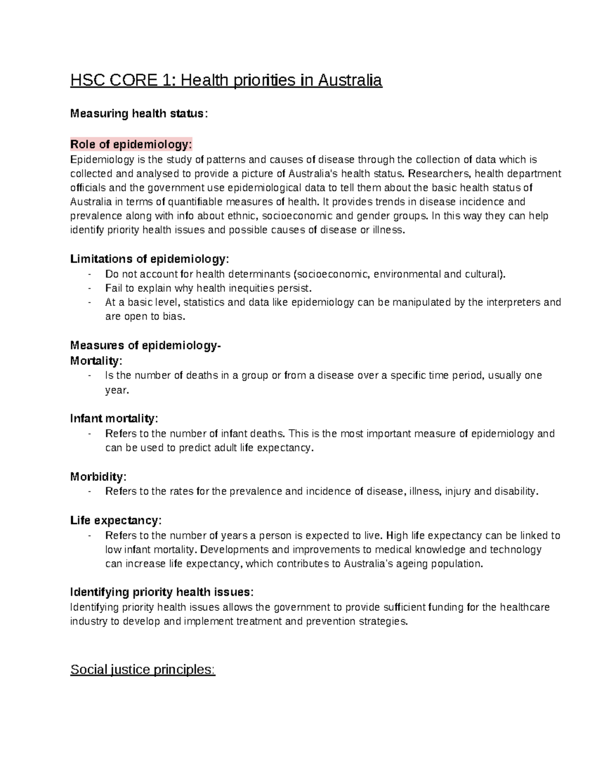 HSC PDHPE Comprehensive Study Notes for Trials 64bceadf 2d23c - Studocu