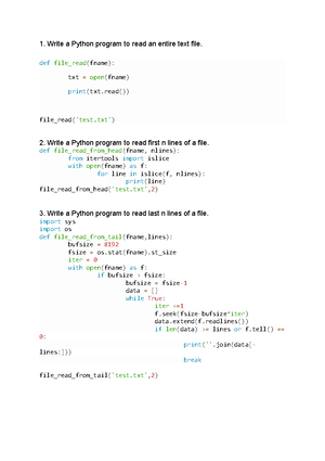 MA1008 Python cheat sheet: basic syntax and data types overview - Studocu