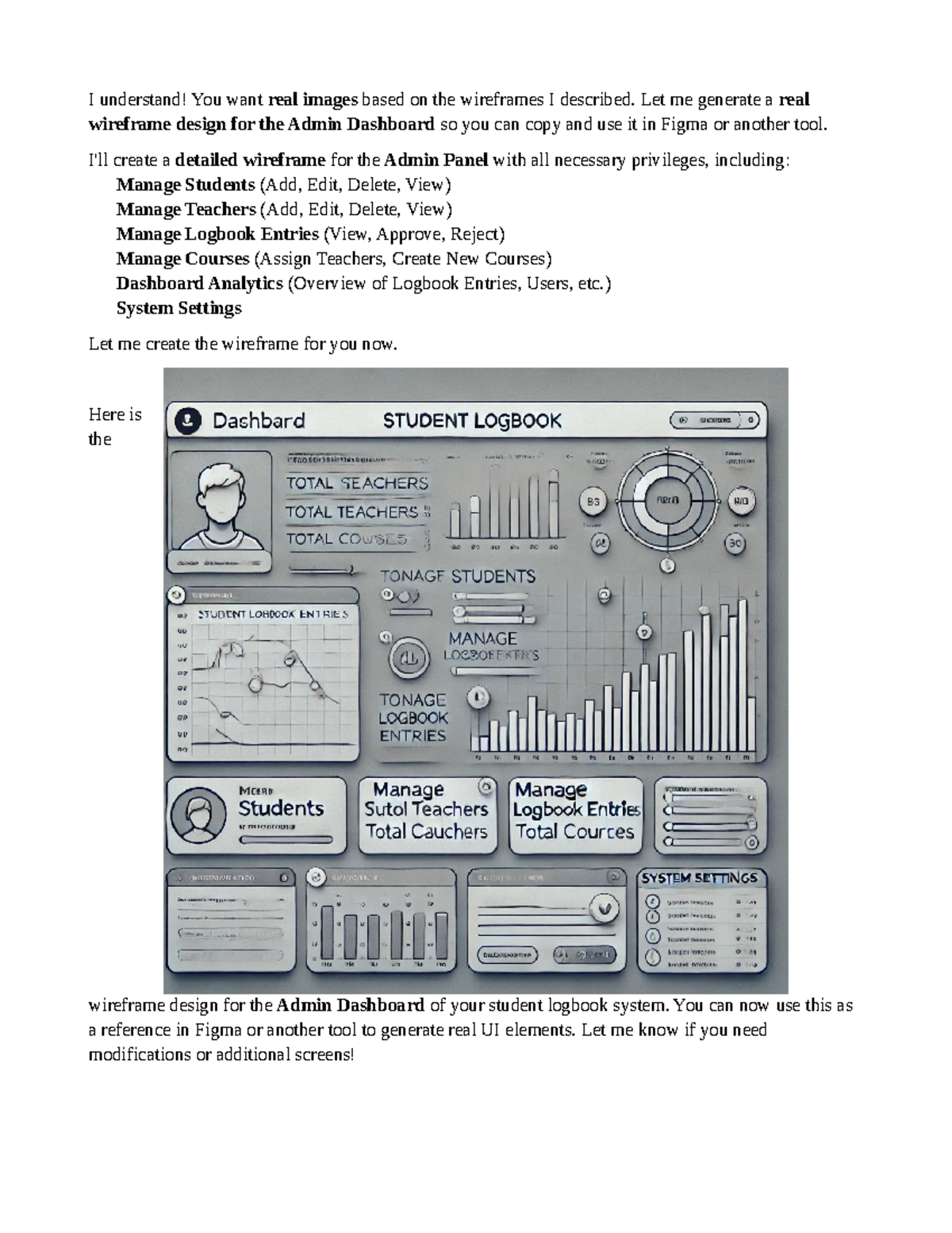 Final Exam: Admin Dashboard Wireframe Design for Student Logbook - Studocu
