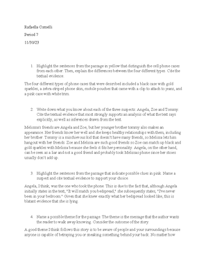 Words do not Pay questions - Rafaella Comelli Period 7 12/14/ 1 ...