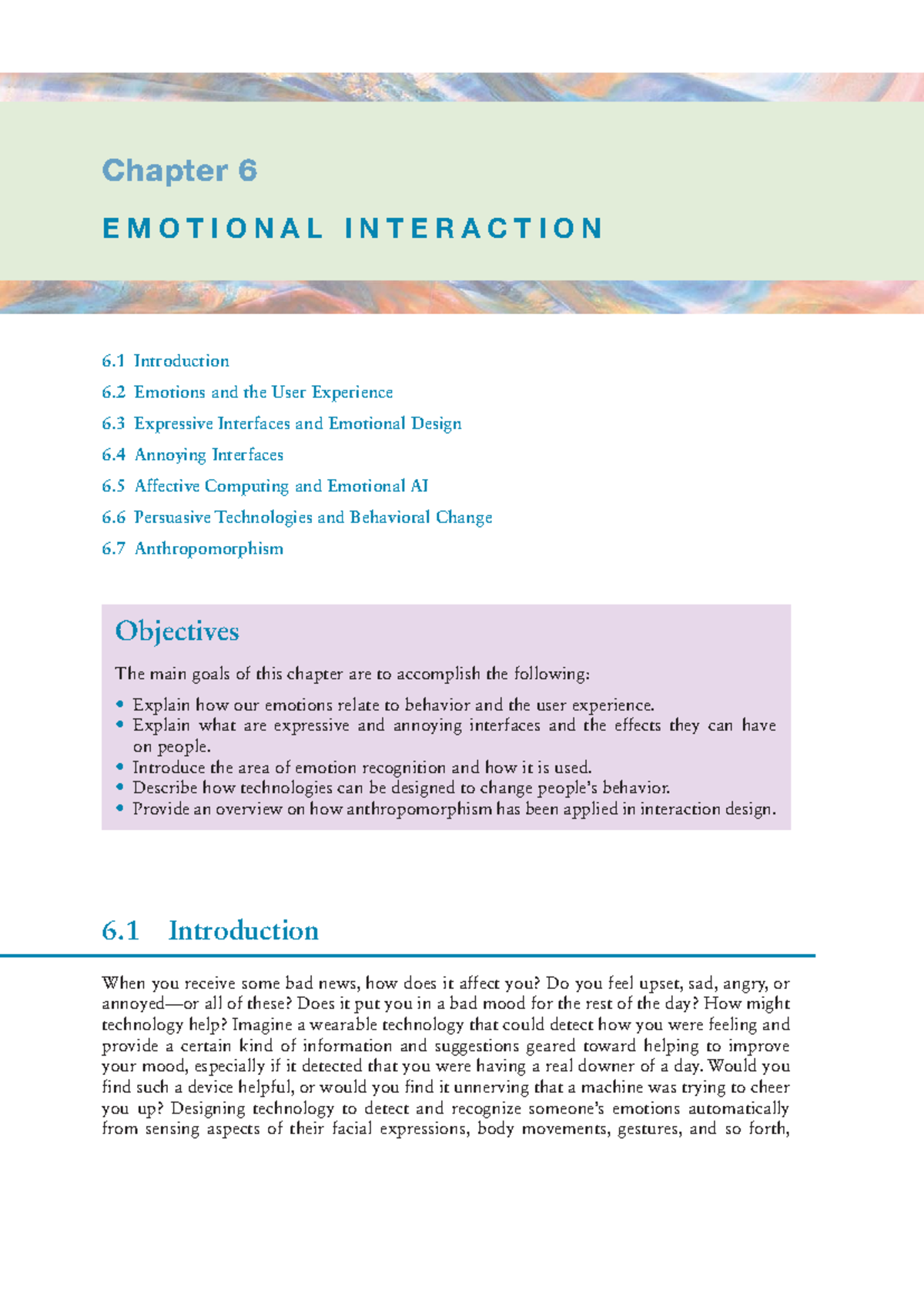 Chapter 06 - Emotional Interaction - Chapter EMOTIONAL INTERACTION 6 ...