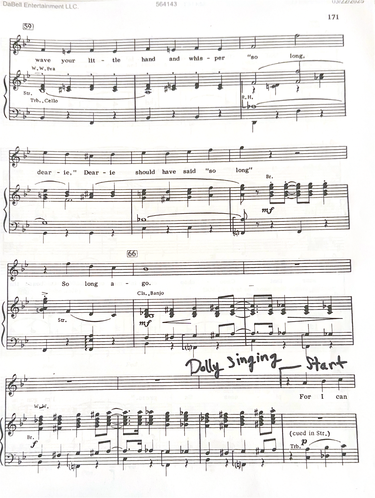 Dolly Levi Callback Singing - DaBell Entertainment LLC 564143 171 59 ...