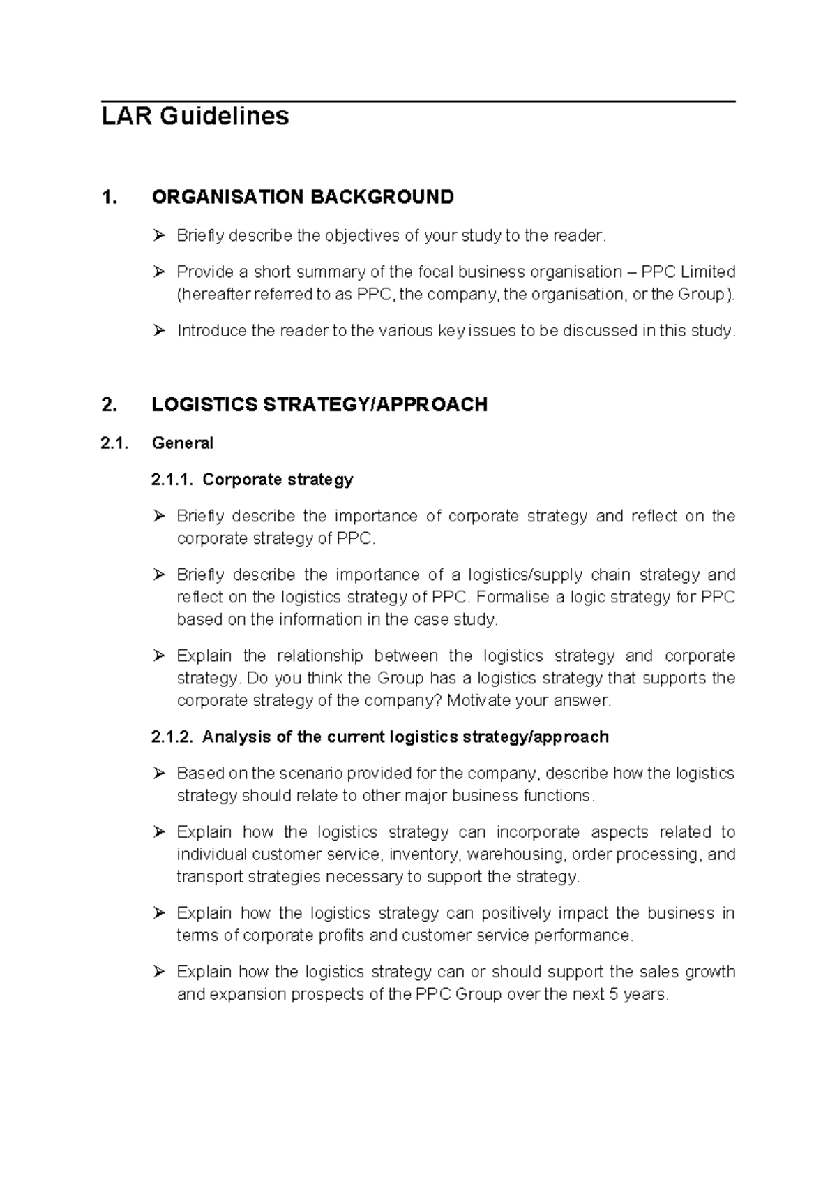 LAR Guidelines 2026: Logistics and Supply Chain Strategies for PPC ...