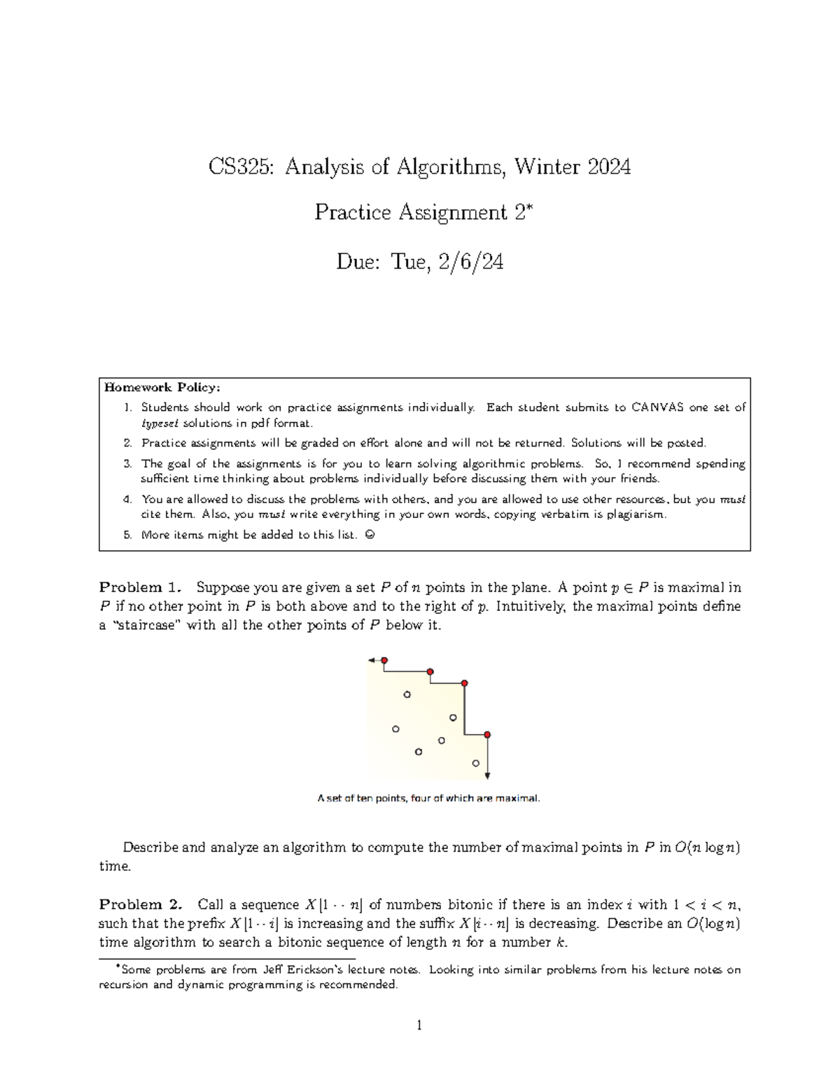 CS325: Practice Assignment 2 - Individual Algorithm Problems - Studocu
