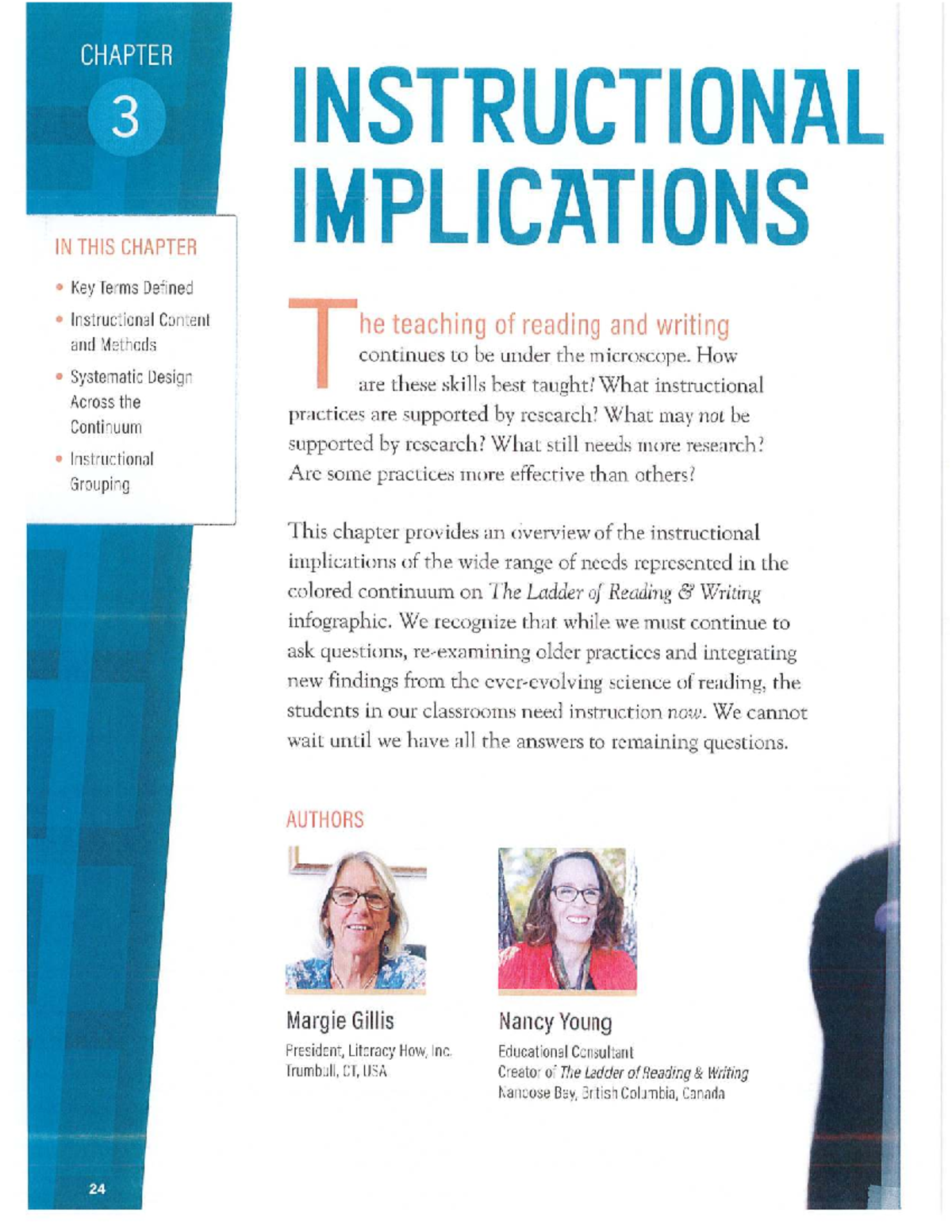 CHAPTER 3: INSTRUCTIONAL IMPLICATIONS FOR READING & WRITING - Studocu