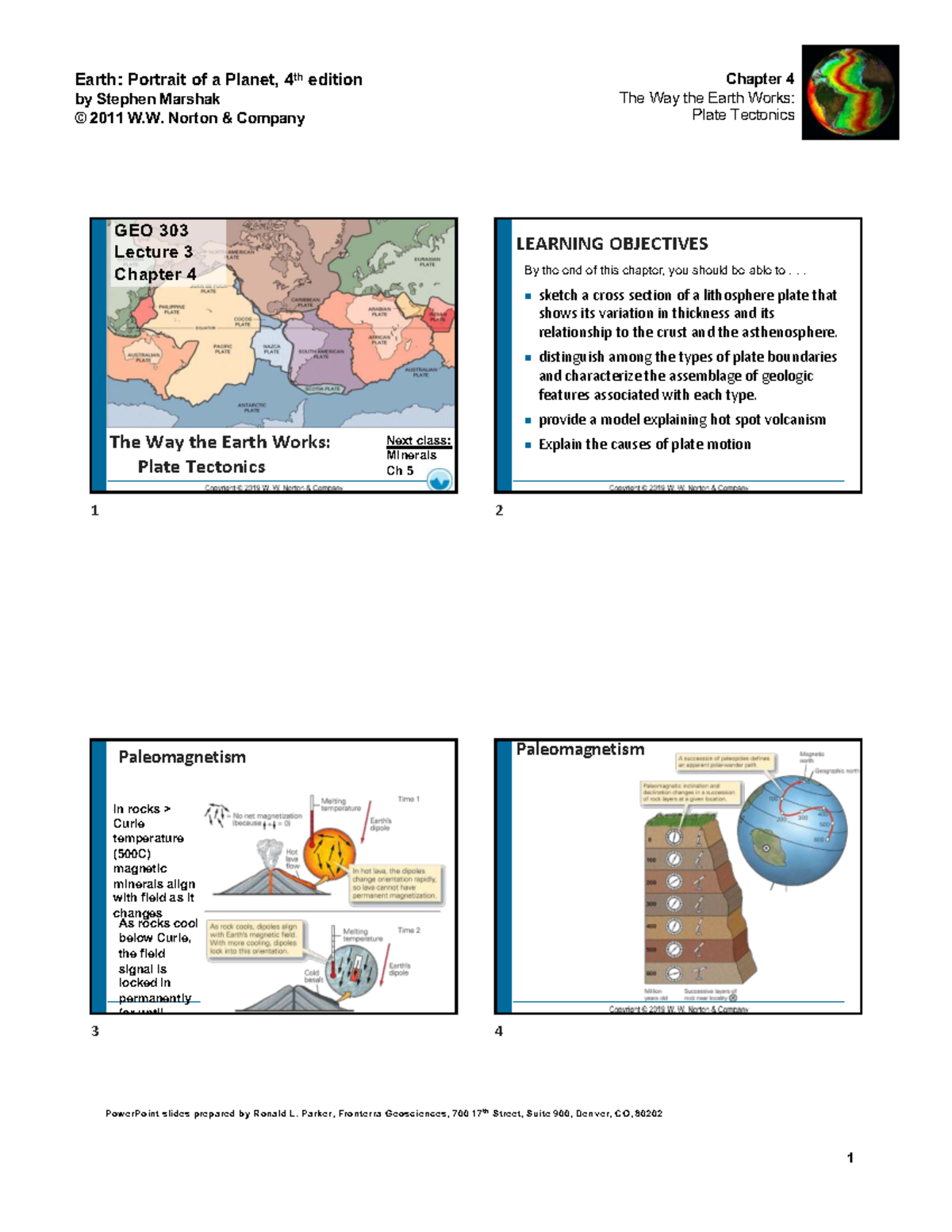 GEO 303 Lecture 3: Overview of Plate Tectonics (Chapter 4) - Studocu