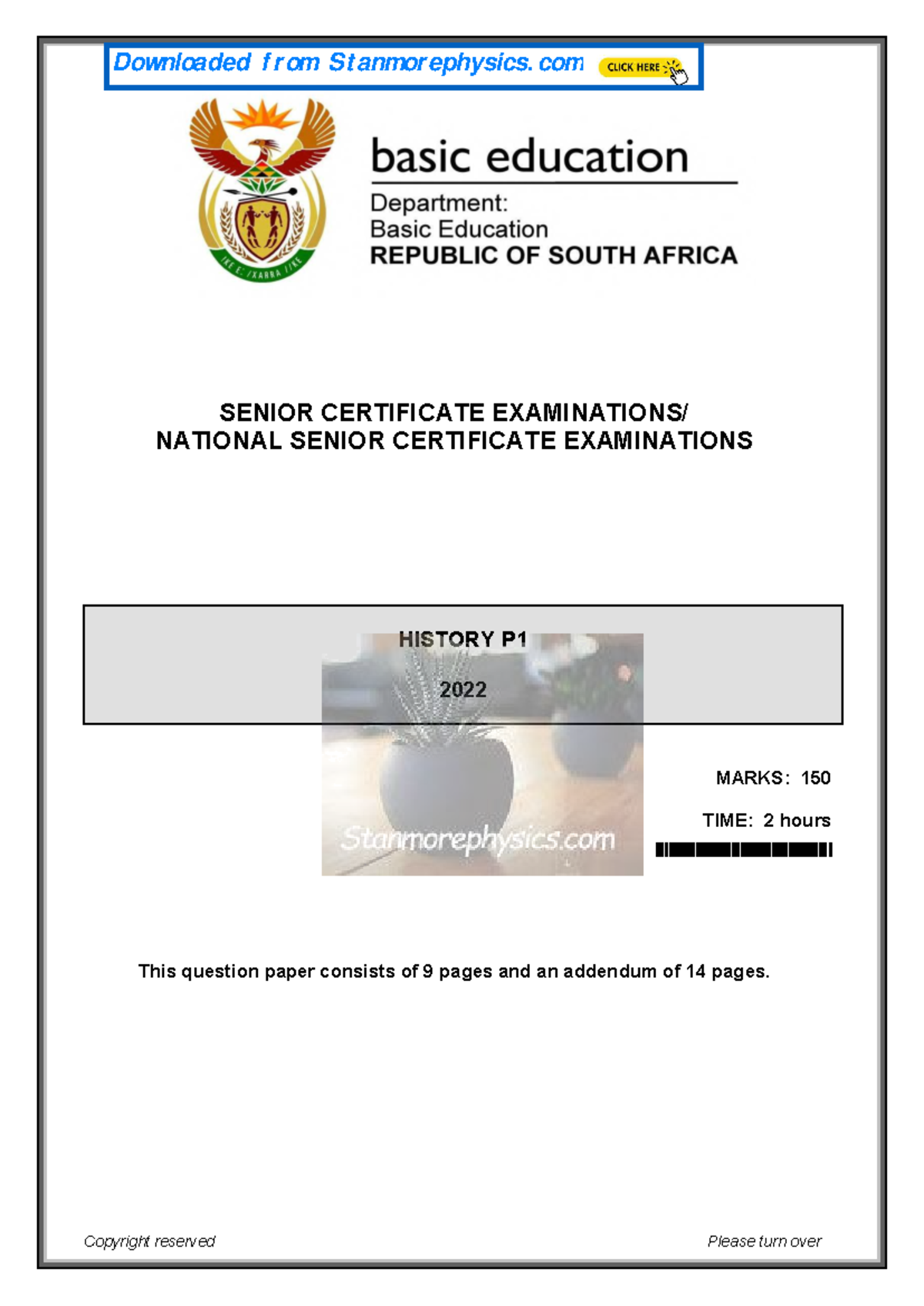 NSC History Grade 12 May/June 2022 Paper 1 & Marking Guidelines - Studocu