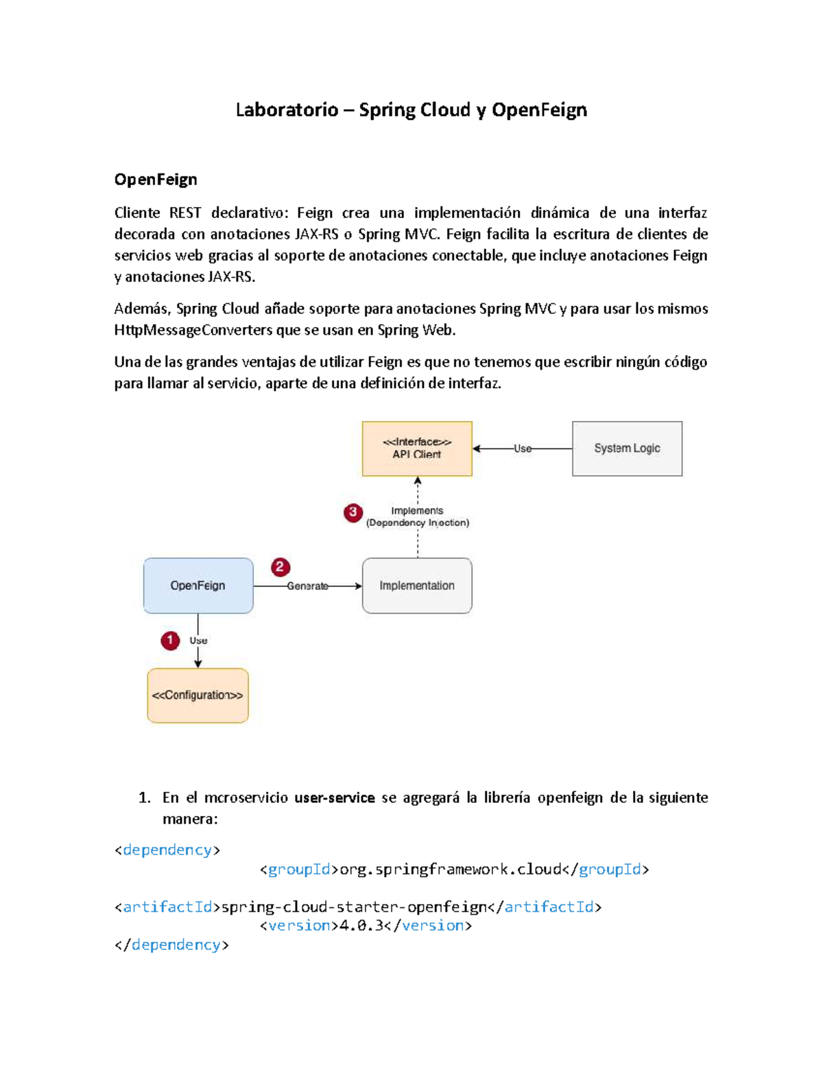 Lab4 - Uso de OpenFeign en Spring Cloud y Cliente REST - Studocu
