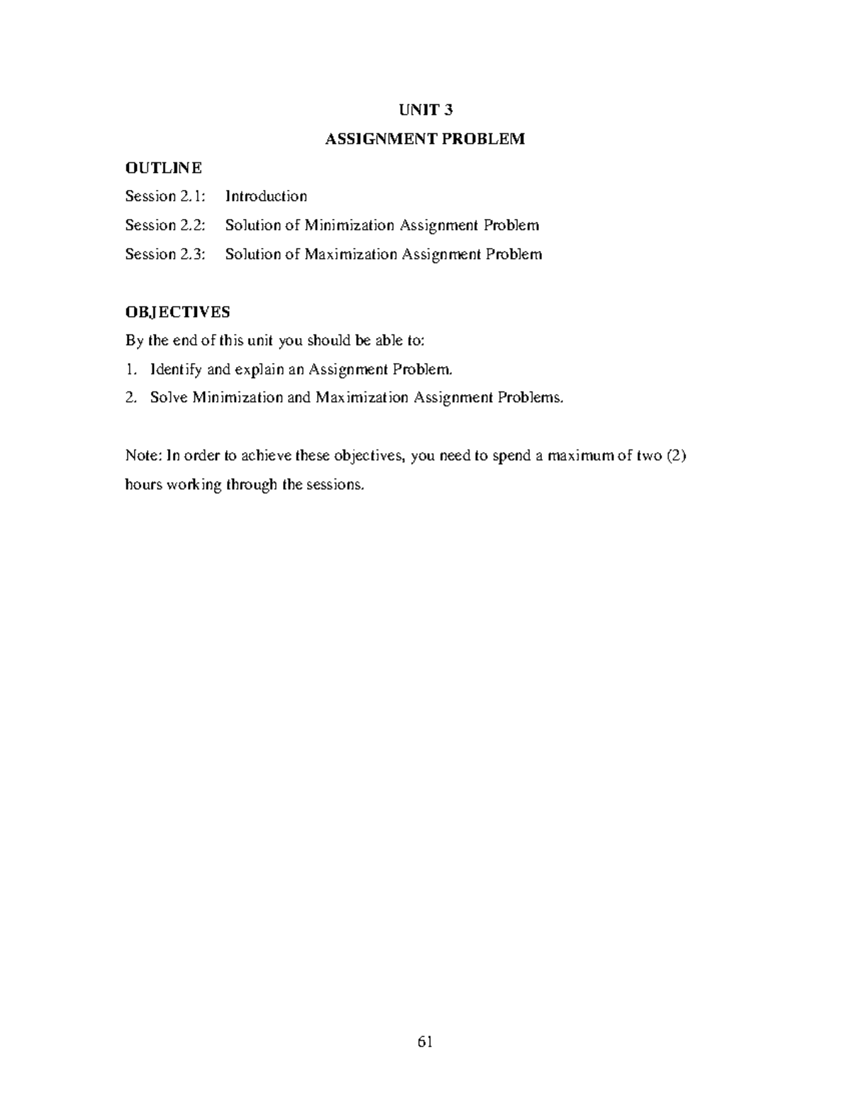 Assignment Problem Solutions: Minimization & Maximization Techniques - Studocu