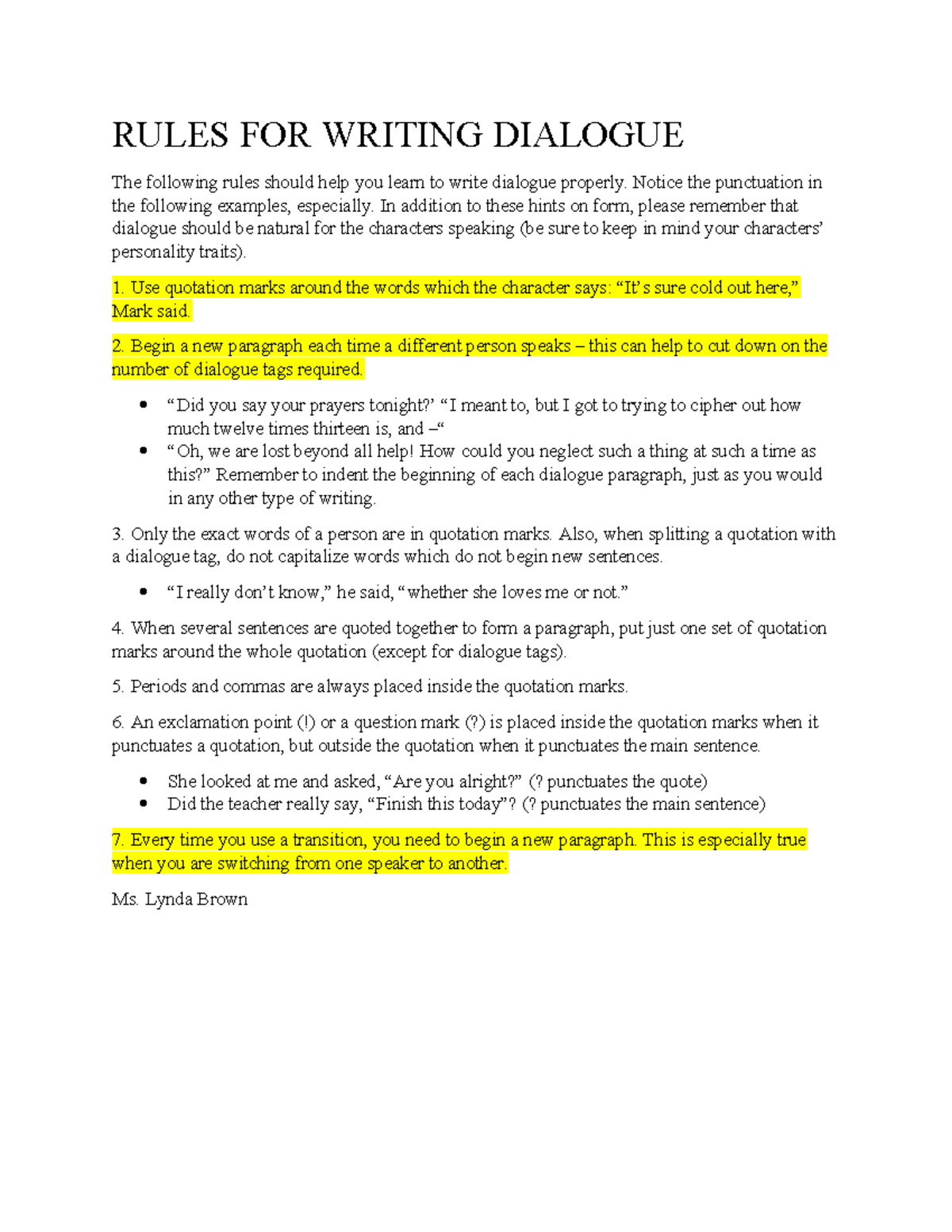 Rules for Writing Dialogue: Essential Guidelines for Effective Dialogue ...